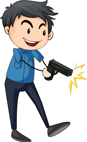 Man Shooting Gun Drawing Vector Images (over 580)