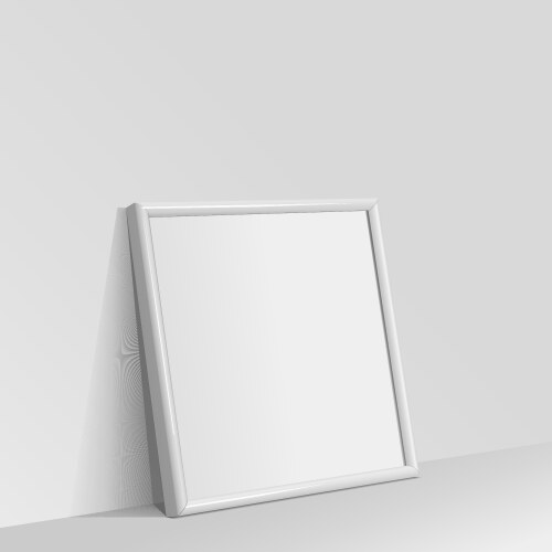 Realistic white horizontal frame for paintings Vector Image