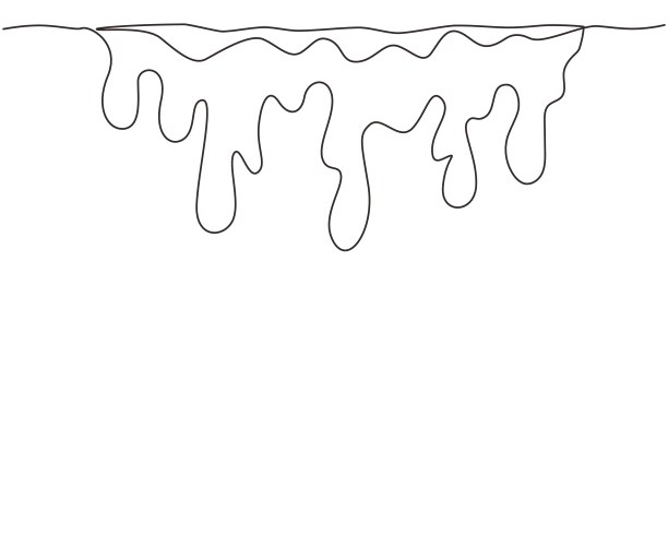 Single continuous line drawing drip and flow Vector Image
