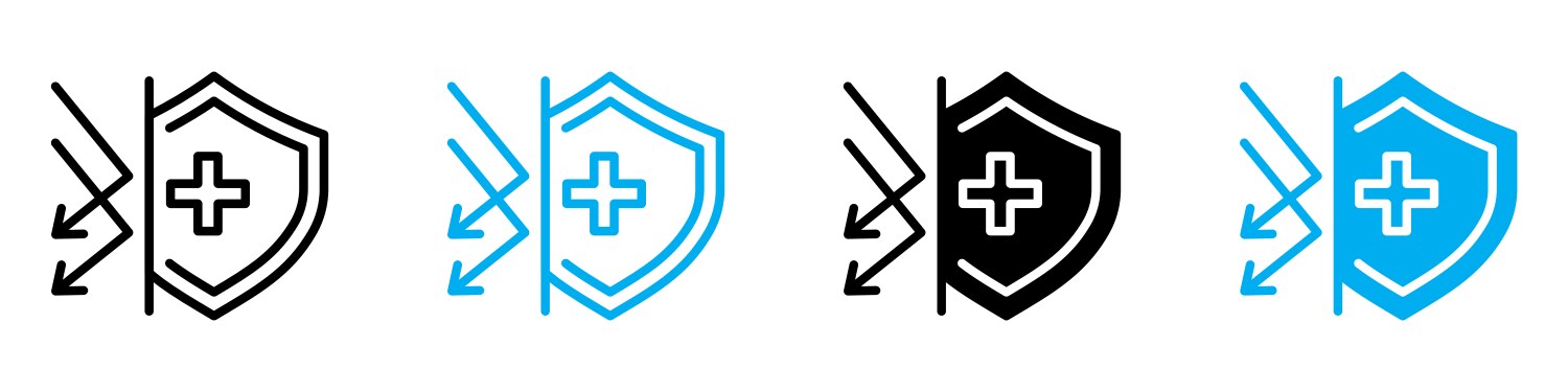 Immune guard symbol showcasing products Royalty Free Vector