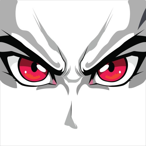 Angry Manga Face Vector Images (over 900)