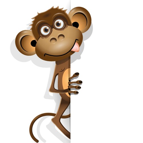Pointing monkey Royalty Free Vector Image - VectorStock