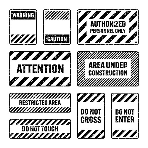 Warning of packaging symbol Royalty Free Vector Image