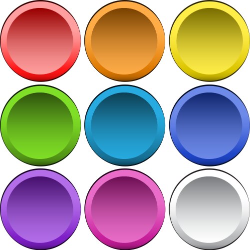 Round buttons in different colors Royalty Free Vector Image