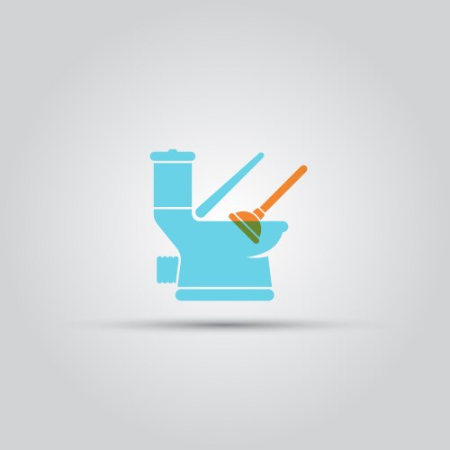Toilet plunger cartoon Royalty Free Vector Image