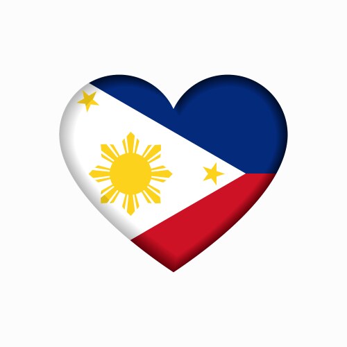 Sticker flag philippines Royalty Free Vector Image