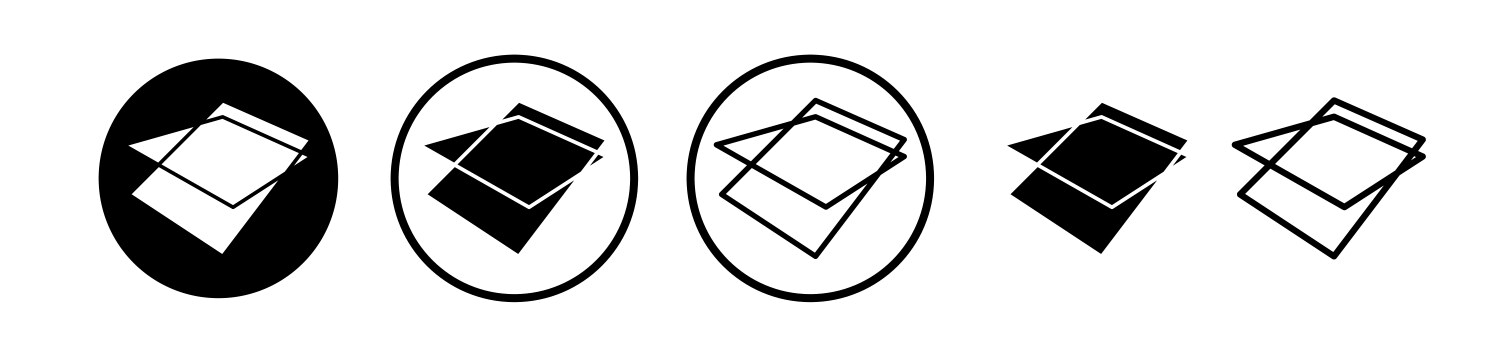 Roof tile icon 2 set on white background Vector Image