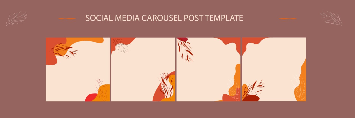 Social media carousel post Royalty Free Vector Image