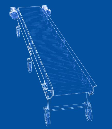 Roller conveyor Royalty Free Vector Image - VectorStock