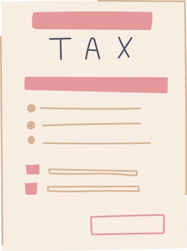 Bill receipt cartoon Royalty Free Vector Image