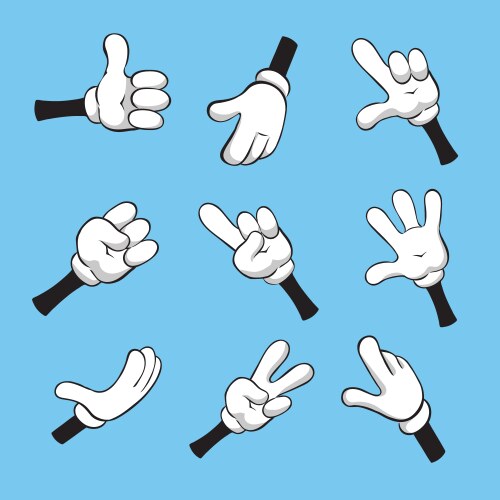 Cartoon hands and legs set for animation Vector Image