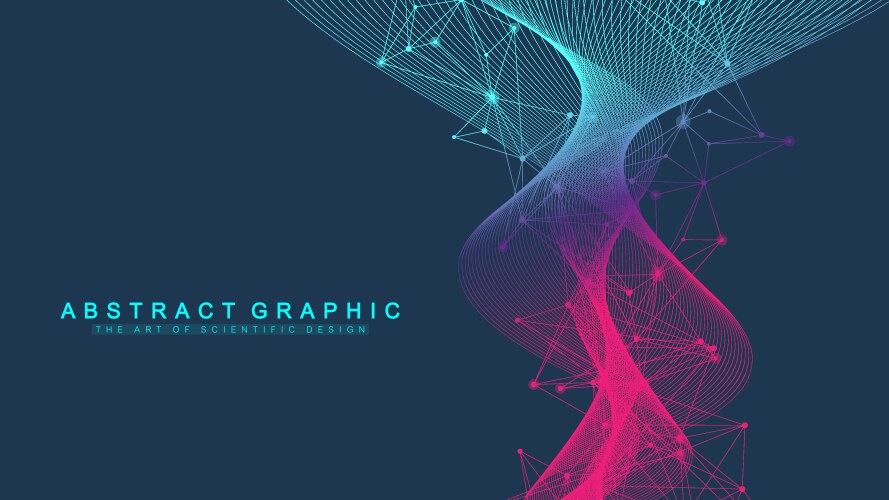 Big genomic data visualization dna helix Vector Image