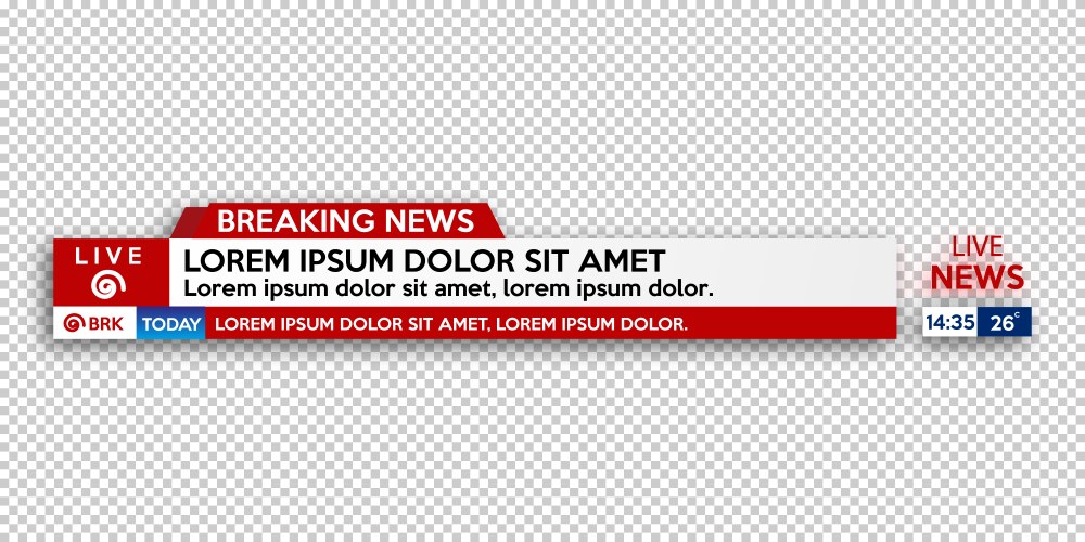 Breaking news live banner on glowing wavy lines Vector Image