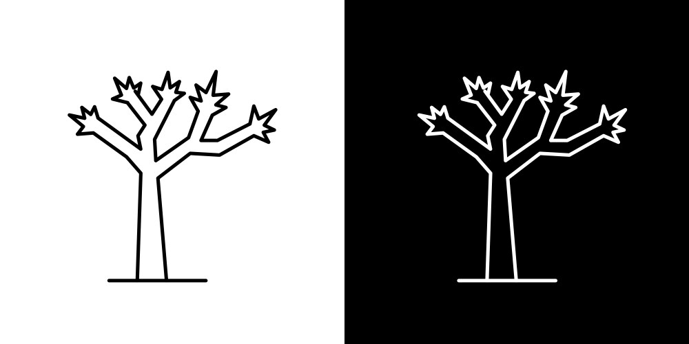 Joshua tree icon icon set Royalty Free Vector Image