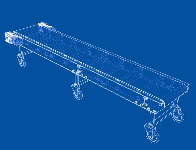 Roller conveyor Royalty Free Vector Image - VectorStock