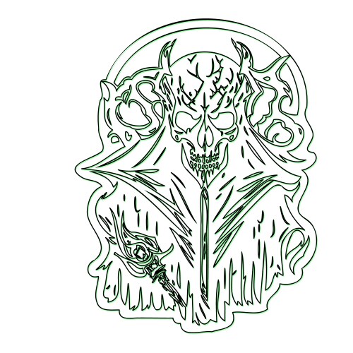 Lich monster outline sketch Royalty Free Vector Image