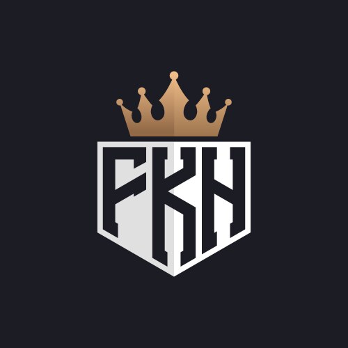 Luxury aip logo with crown elegant initials Vector Image