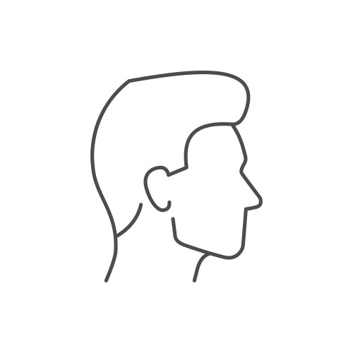 Male front view line icon Royalty Free Vector Image