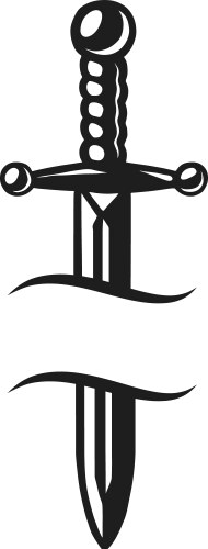 Tattoo vintage concept medieval dagger Royalty Free Vector