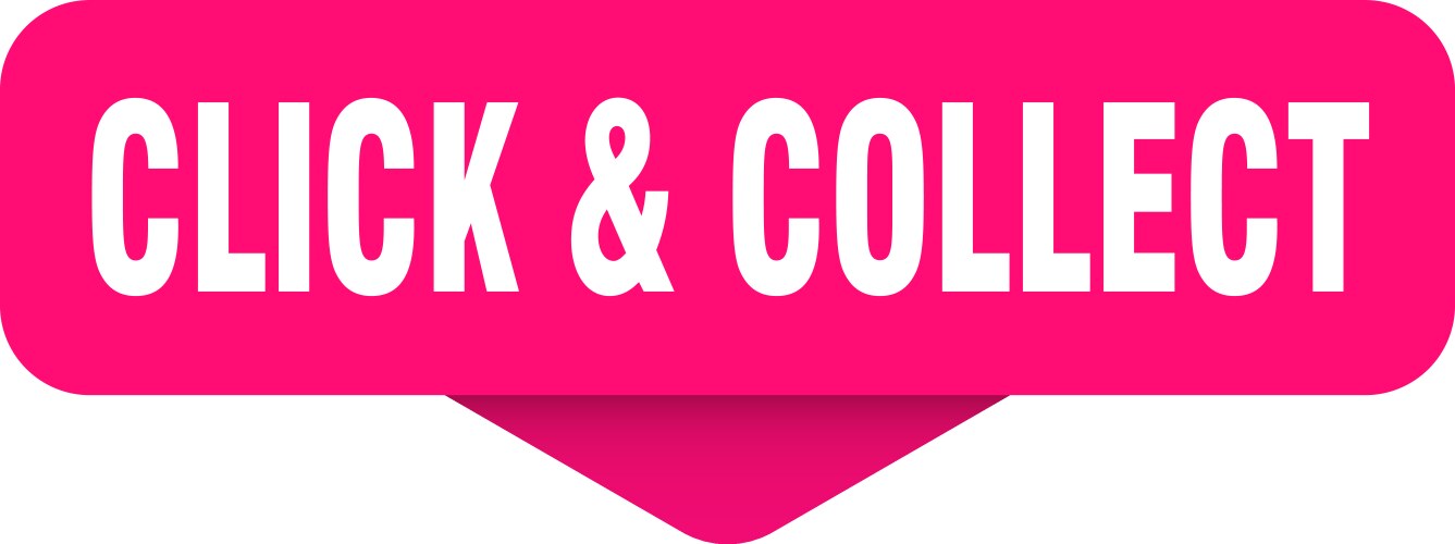 Click collect sticker sign Royalty Free Vector Image