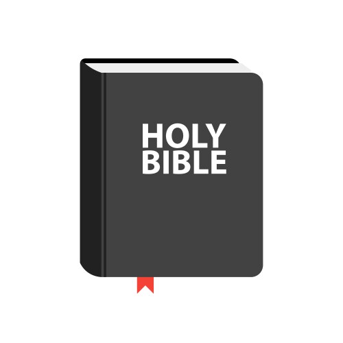 Holy bible book icon flat Royalty Free Vector Image