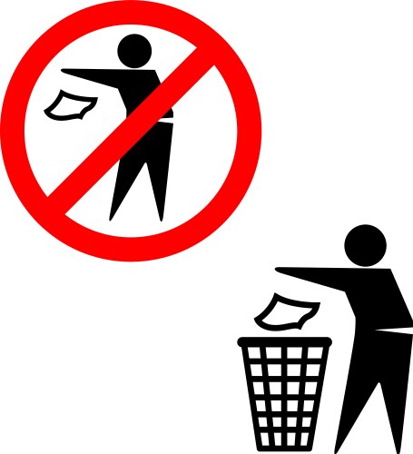Dont Throw Rubbish Sign Vector Images (over 170)