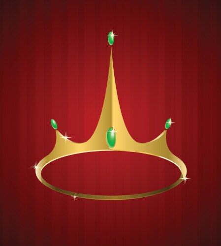 Golden crown logo sign Royalty Free Vector Image