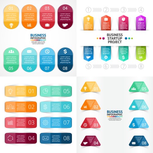 Sports infographic flat Royalty Free Vector Image