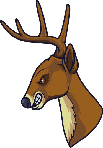 Cartoon deer isolated on white background Vector Image