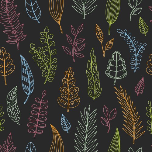 Hemp leaves seamless pattern Royalty Free Vector Image