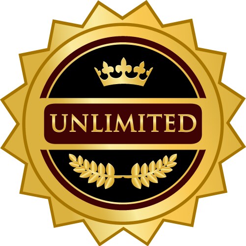 Welcome gold badge icon Royalty Free Vector Image