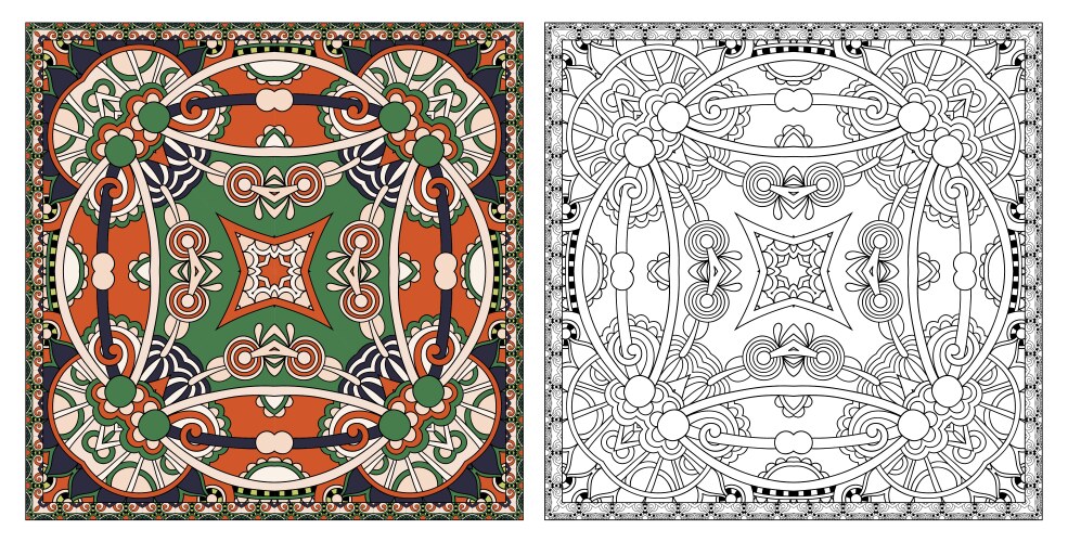 Adult Coloring Pages Vector Images (over 33,000)