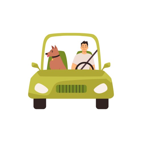 Car Cartoon Dog Driving Vector Images (over 530)