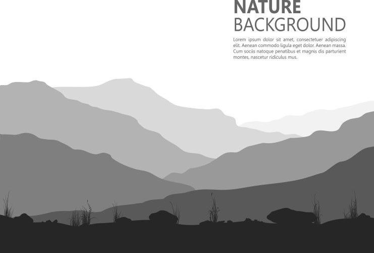 Mountain range Royalty Free Vector Image - VectorStock