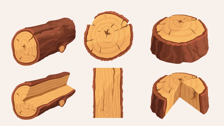 Wood log Royalty Free Vector Image - VectorStock