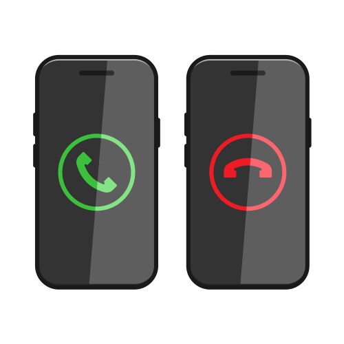 Call ring phone icon on pc laptop smartphone Vector Image