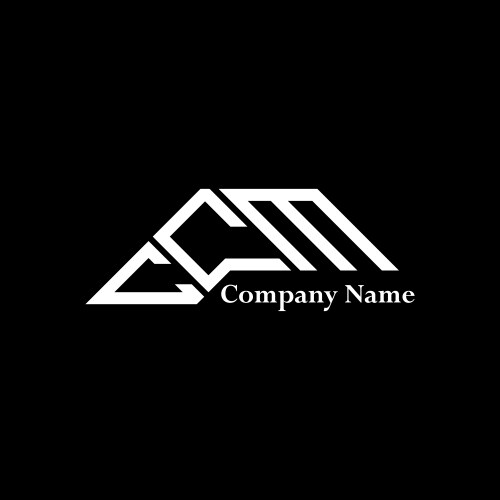 Ccm logo design simple and modern – Royalty-Free Vector | VectorStock