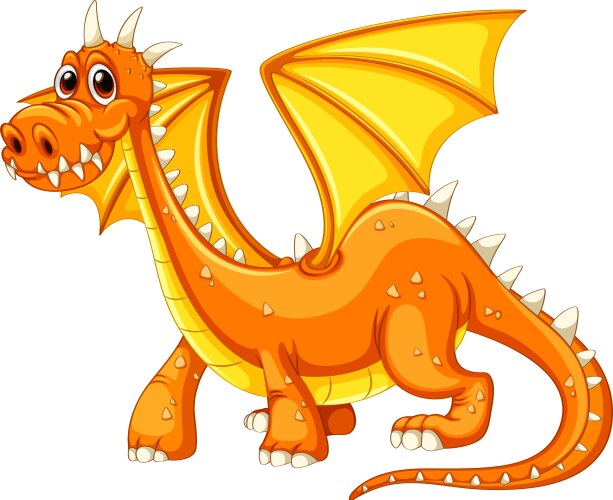 Angry dragon cartoon Royalty Free Vector Image
