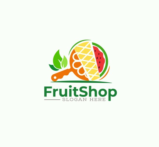 Fruit logo design Royalty Free Vector Image - VectorStock