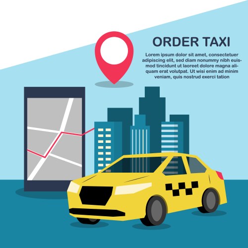 Cab app design taxi order online service mobile Vector Image
