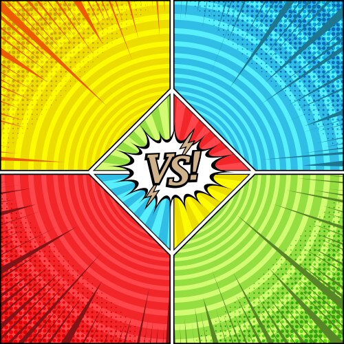 Comic page bright concept Royalty Free Vector Image