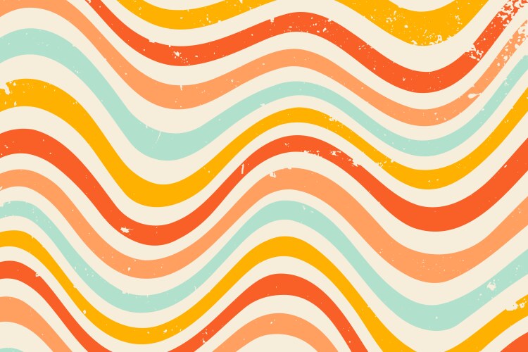 Groovy undulating stripes Royalty Free Vector Image