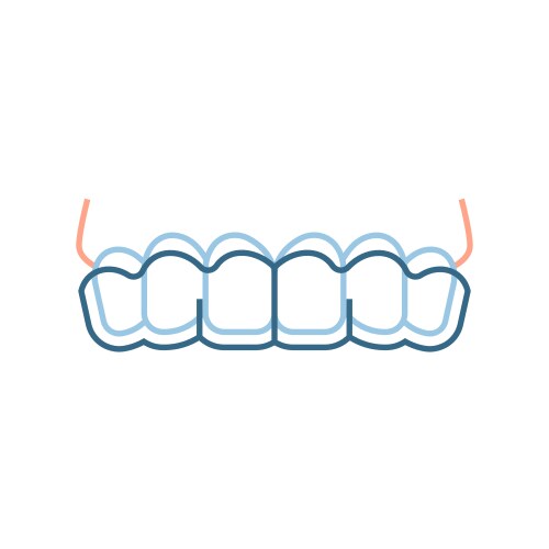 Orthodontic silicone trainer invisible braces Vector Image