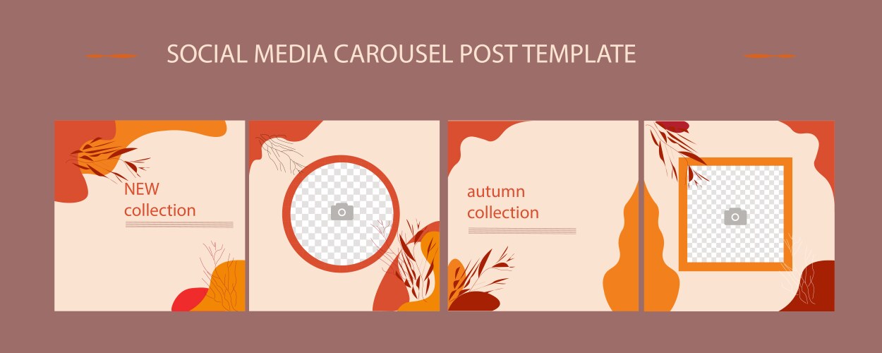 Social media carousel post Royalty Free Vector Image