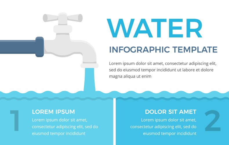 Water - infographic template Royalty Free Vector Image