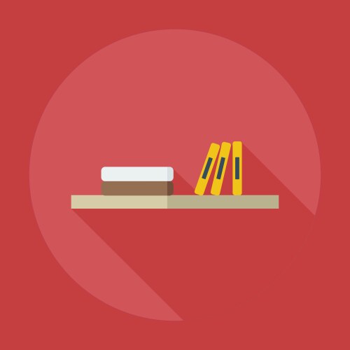 Flat modern design with shadow icons books Vector Image