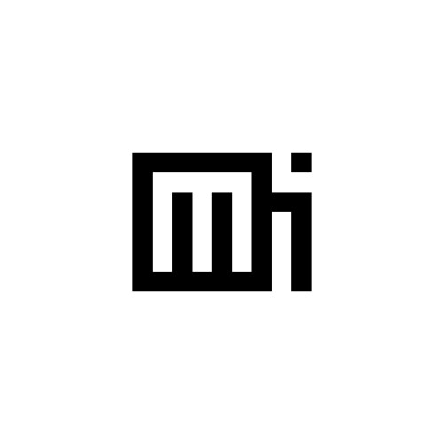 Letter m and n square mpel logo symbol Royalty Free Vector