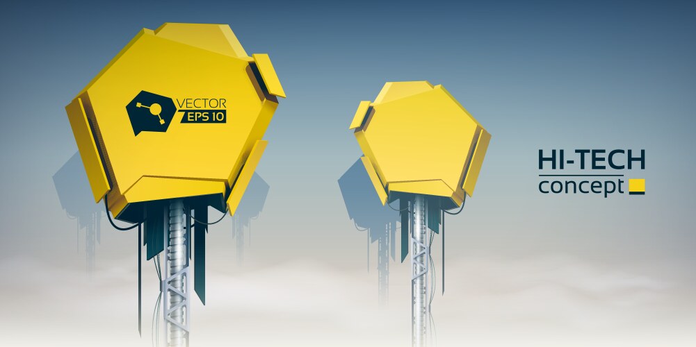 Two technical high tech devices Royalty Free Vector Image