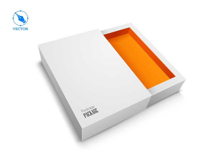 Box packaging die cut template design 3d mock-up Vector Image