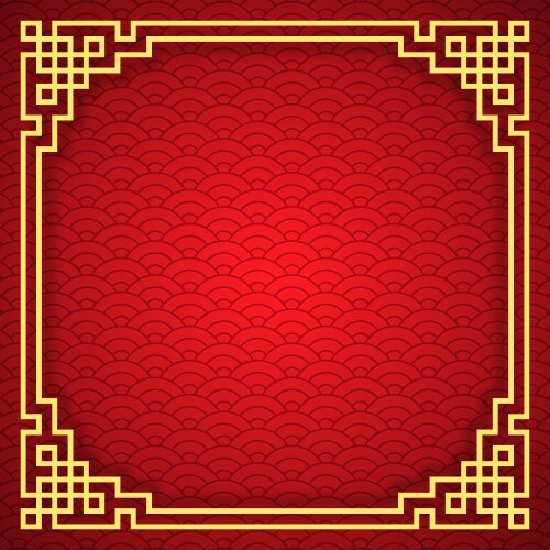 Chinese seamless pattern with frame and shadow Vector Image